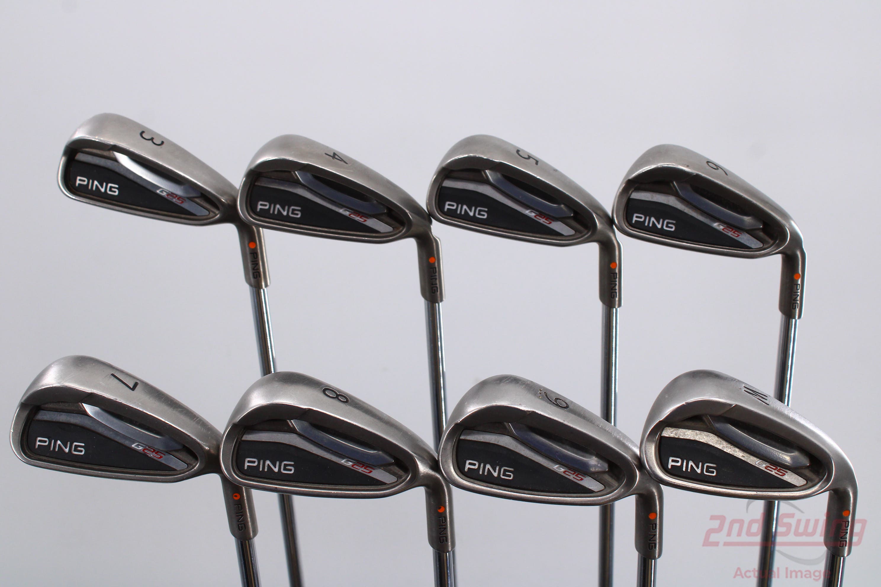 Ping G25 Iron Set 3-PW Ping CFS Steel Senior Right Handed Orange Dot 38.0in | 2nd Swing Golf