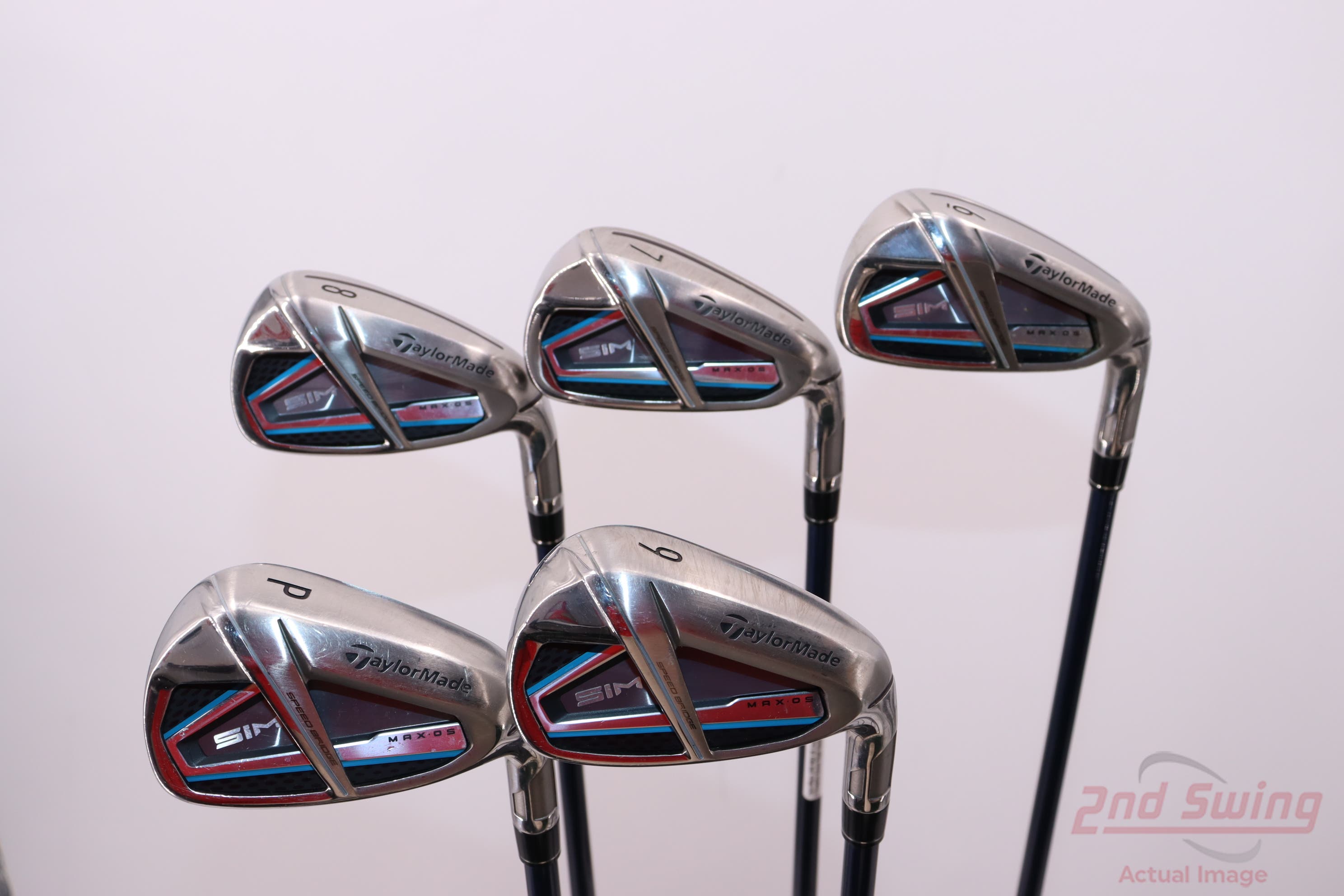 TaylorMade SIM MAX OS Iron Set 6-PW TM Fujikura Ventus Blue 5 Graphite Senior Right Handed 38 ...