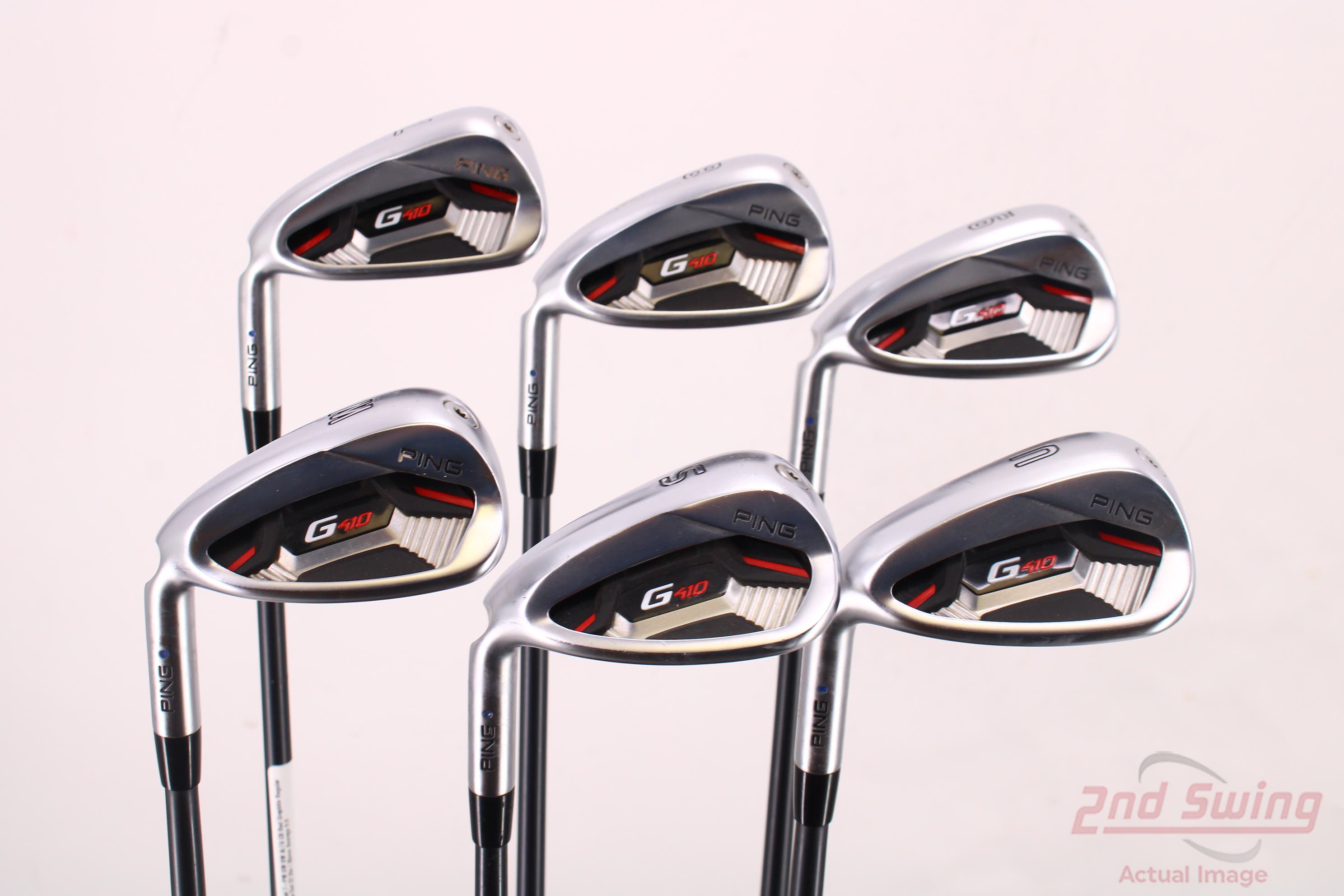 Ping G410 Iron Set 7-PW GW SW ALTA CB Red Graphite Regular Left Handed Blue Dot 37.0in (D ...