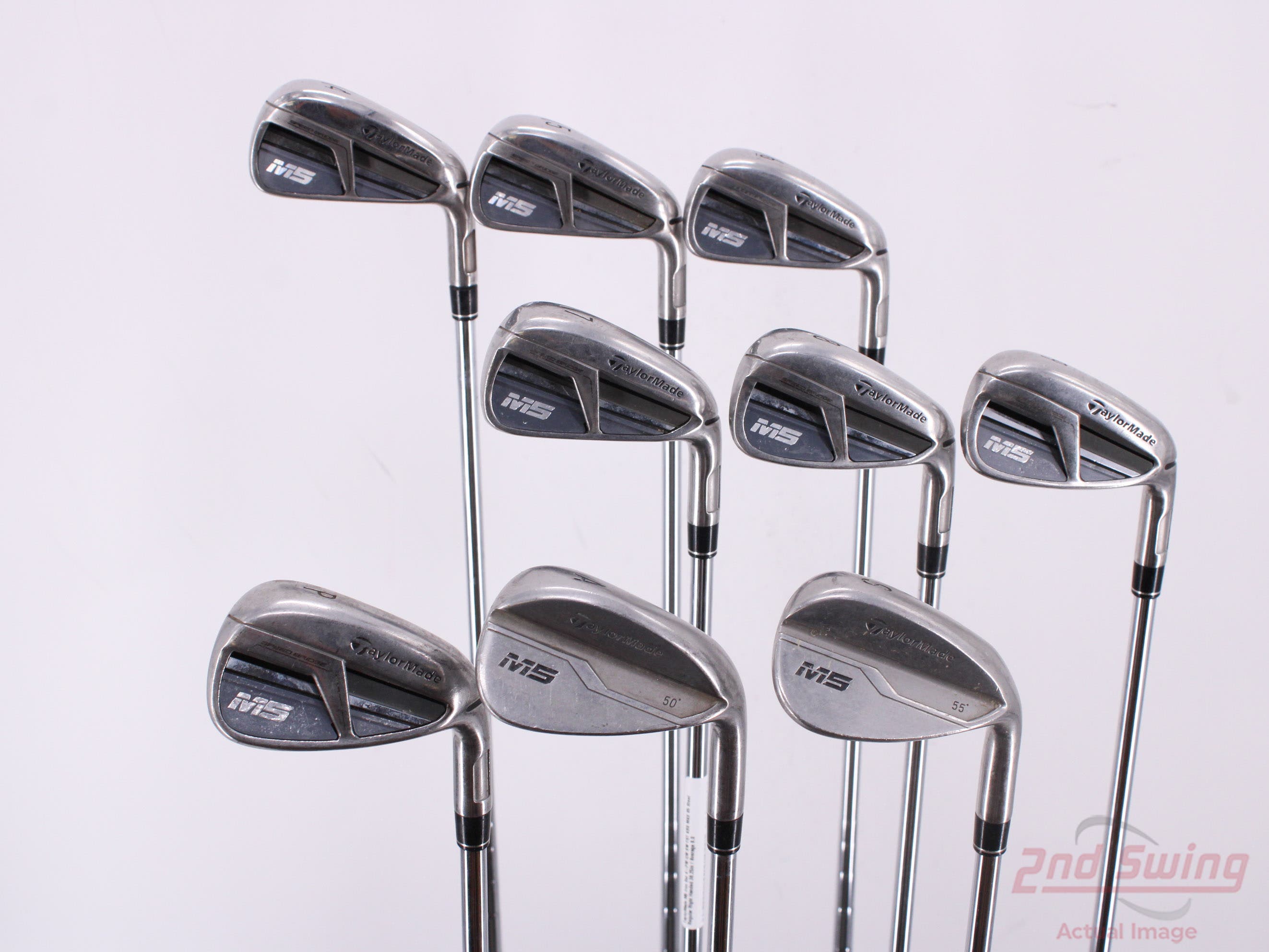 TaylorMade M5 Iron Set 4-PW GW SW FST KBS MAX 85 Steel Regular Right ...