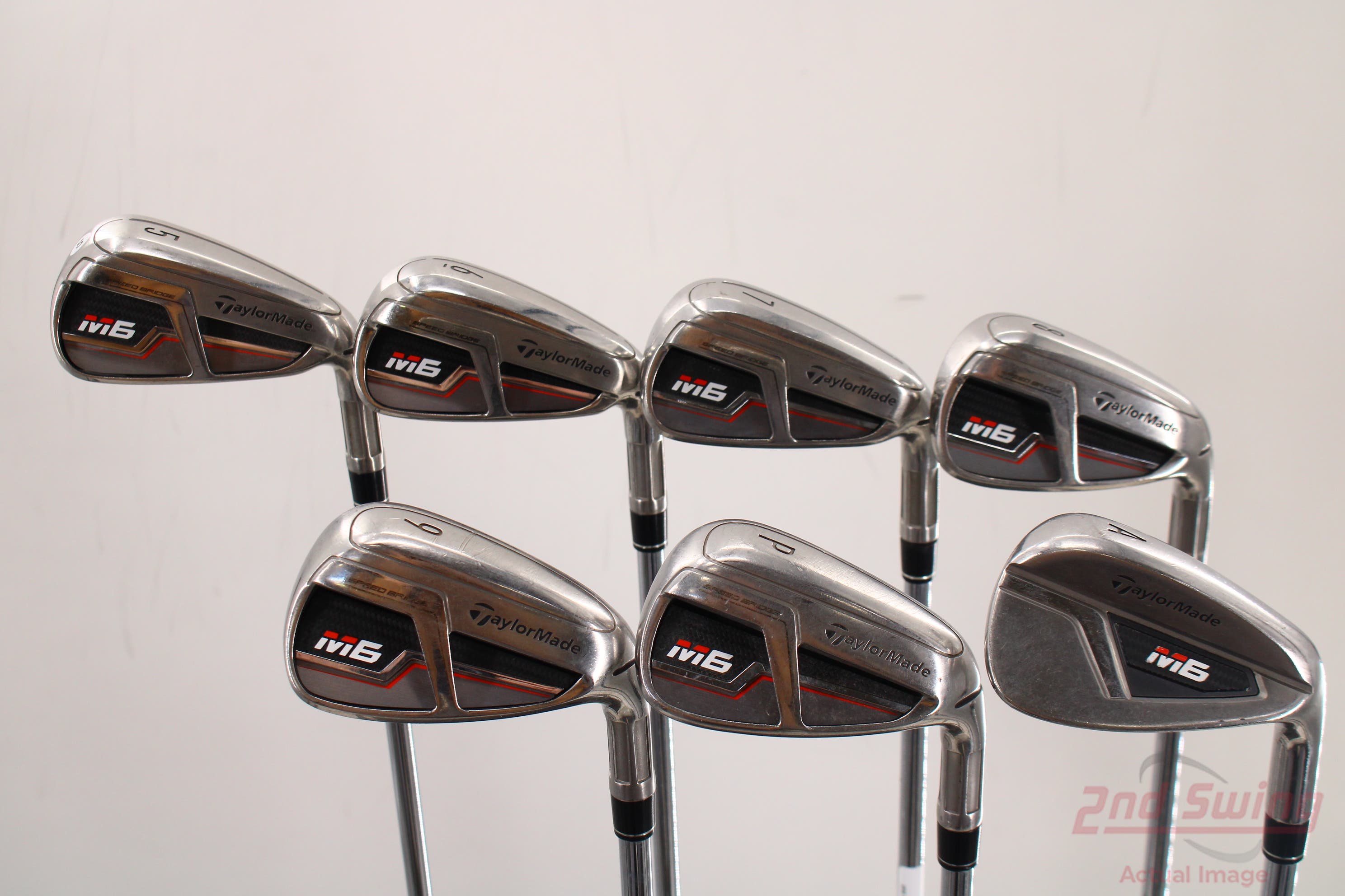 TaylorMade M6 Iron Set 5-PW GW SW FST KBS MAX 85 Steel Stiff Right ...