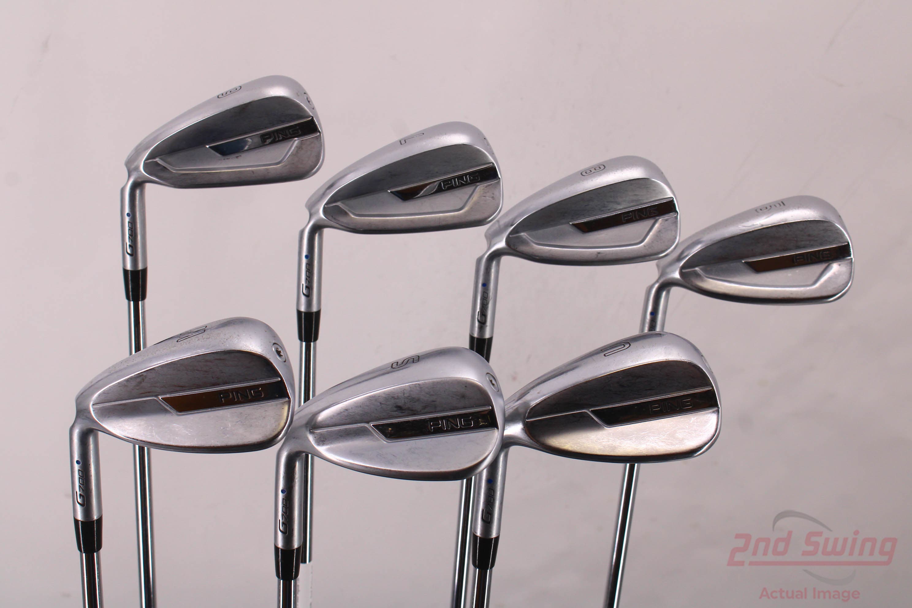 Ping G700 Iron Set 6-PW GW SW AWT 2.0 Steel Regular Left Handed Blue Dot 38.0in (D-72225156072 ...