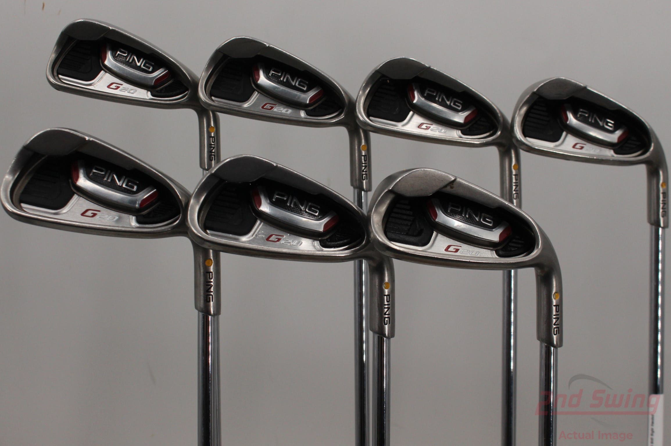 Ping G20 Iron Set 4-PW Ping CFS Steel Stiff Right Handed Yellow Dot 37 ...